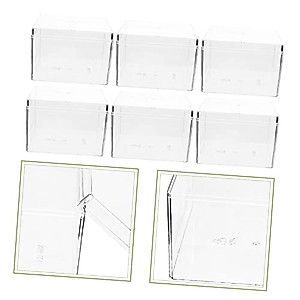 ULTECHNOVO 6pcs Boxes Transparent Mousse Box Mini Food Containers Cupcake Boxes Disposable Cake Containers Clear Cupcake Boxes Bakery Take Out Containers Toy Containers Transparent Box Ps Pie