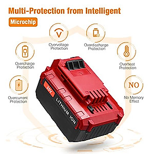 LORDONE 6500mAh PCC685L Battery Compatible with Porter Cable 20V Battery for PCC680L PCC682L PCC685LP PCC681L PCC660B PCC790B Battery with Porter Cable 20V Charger Power Tools Battery（2Packs）