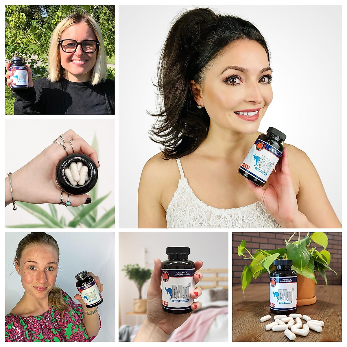 The Outback Series Magnesium+ Supplement - 300mg Magnesium Citrate & Glycinate - 90 Count