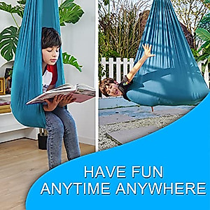 Indoor Therapy Sensory Swing, Special Needs Joy Cuddle Ceiling Snuggle Swings, Outdoor Room Adjustable Fabric Hammock, Autism, ADHD, Aspergers, Sensory Integration, Kids Boy Girl Children Teens Gift