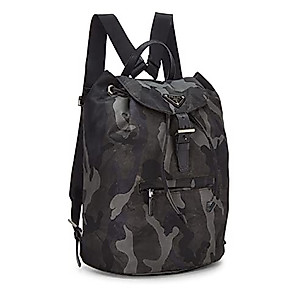 Prada, Pre-Loved Multicolor Tessuto Nylon Camouflage Buckle Backpack, Multi