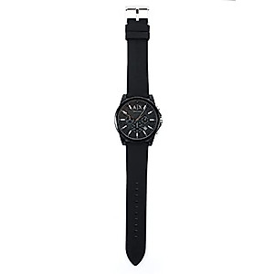 AX ARMANI EXCHANGE Men's Black Silicone Strap Watch (Model: AX1326)