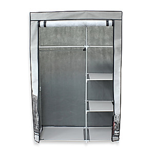 Switch Innovation Storage Closet Portable Temporary Clothing Wardrobe, Free-Standing Clothes Rack, Non-Woven Fabric Dresser, Dorm Room Cupboard, Contemporary Design Big Ben