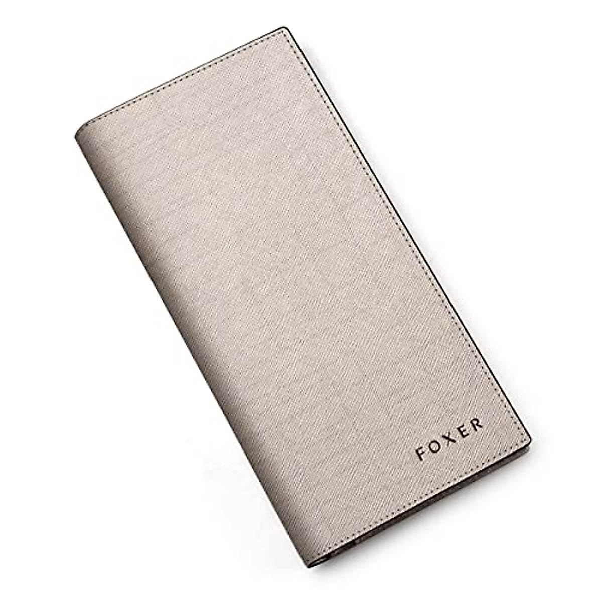 FOXLOVER Slim Thin Leather RFID Blocking Credit Card Holder Bifold Genuine Leather Clutch Wallets for Women (golden)