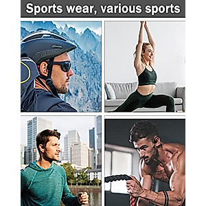 maonple Bone Conduction Headphones, Open-Ear Bluetooth 5.3 Sport Earphones IP56 Waterproof Sweatproof Wireless Headset with Microphone for Workout Running Gym Cycling X1