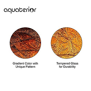 Aquaterior Tempered Glass Vessel Sink Bathroom Lavatory Round Bowl Pattern Basin(FAUCET NOT INCLUDED)