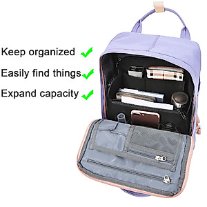 Yoillione Felt Backpack Organizer Insert for Women and Men, Large Travel Rucksack Insert with High Capacity, Lightweight Bag Organizer with Zipper Pocket