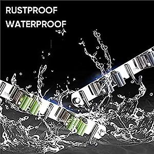 1 Pack Broom Mop Holder Wall Mount Garage Organization Wall Organizer Storage Broom Closet Kitchen Organization Heavy Duty Garage Tools Hanger with 3 Racks 4 Hooks for Garden Laundry Room (Green)