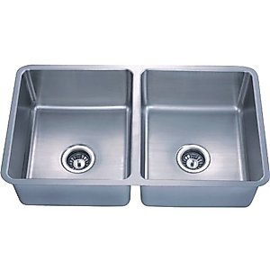 Dowell 9" Deep Undermount Double Bowl 30x19 Stainless Steel Kitchen Sink (18 Gauge, 6005 3019)