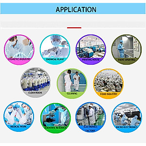 Long Sleeve ESD Gown Unisex Anti-Static Lab Coat Non-Stretch Comfort Fit Lapel Uniform (Large, Pink)