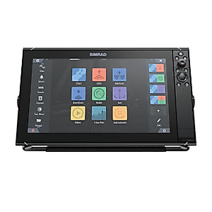 Simrad NSS16 Evo3S - 16-inch Multifunction Fish Finder Chartplotter with Preloaded C-MAP US Enhanced Charts
