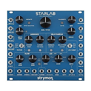 Strymon Starlab Time-Warped Reverberator Eurorack Reverb Module with Modulation and Karplus-Strong Synthesis, Blue