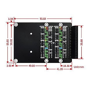 Waveshare Raspberry Pi 400 GPIO Header Adapter Header Expansion 2X 40PIN Header Leaning Version Designed for Raspberry Pi 400
