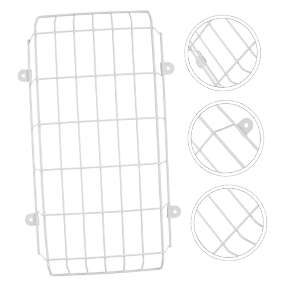 PAMINGONO 2pcs School Evacuation Sign Exit Sign Wall Covers Safety Sign Wire Guard Wire Exit Sign Cage Emergency Signal Damage Stopper Exit Sign Wire Guard Exit Light Protector Iron White