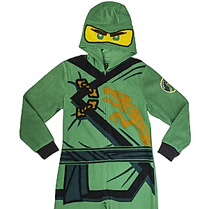 LEGO Ninjago Boy's Lloyd The Green Hooded Unionsuit, Green, Size 6/7