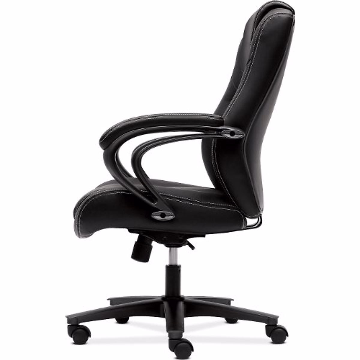 HON Managerial Office Chair- High-Back Computer Desk Chair with Loop Arms , Black (VL402)