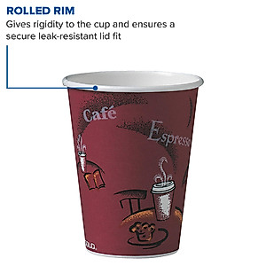 Solo 412SIN-0041 12 oz Bistro SSP Paper Hot Cup (Case of 1000)