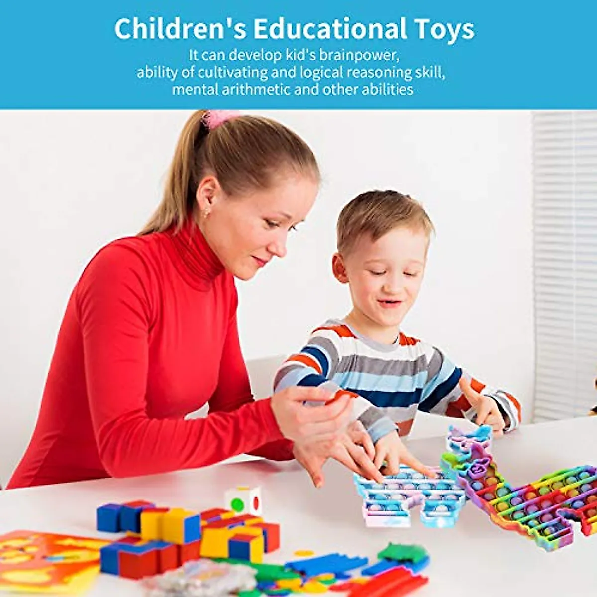 WHATOOK POP Fidget Llama Toys its Llama Fidget Pop Toys Unicorn: 2pack Poppers Sensory Special Needs Stress Relief and Anti-Anxiety Silicone Squeeze Bubble Alpaca Toy Tools for Kids and Adults