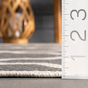 nuLOOM Gina Lattice Indoor/Outdoor Area Rug, 8x11, Gray