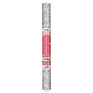 Con-Tact Brand Creative Covering Self-Adhesive Shelf and Drawer Liner, 18" x9', Batik Taupe (09F-C9A243-12)