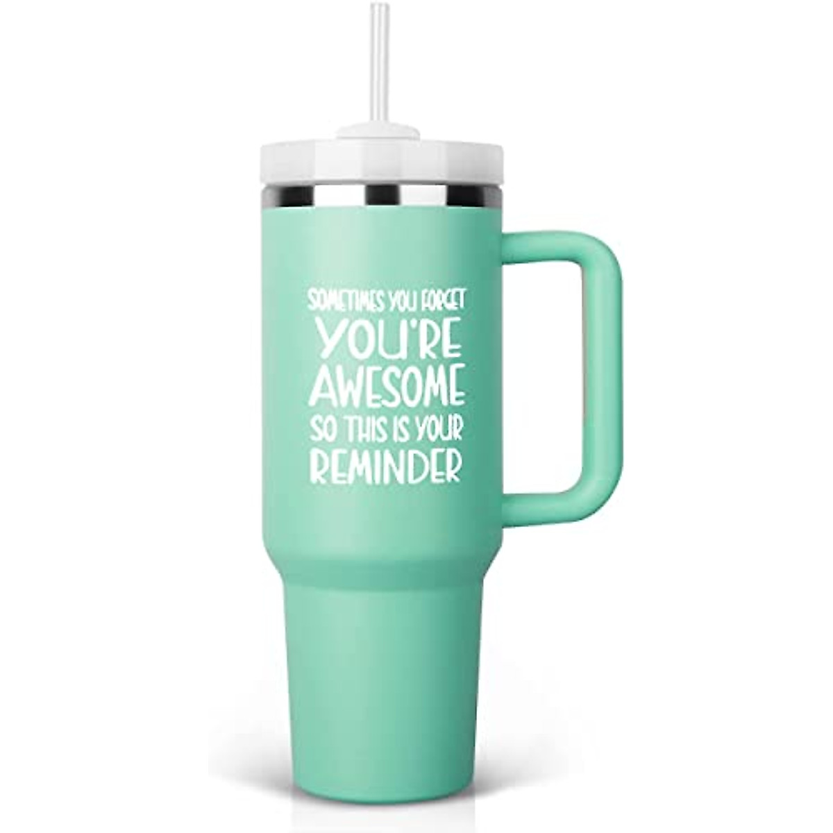 Inspirational Gifts for Women,Thank You Gifts, Retirement Gifts for Women Funny Birthday Gifts for Coworker, BFF, Mom, Wife, Sister 40 oz Tumbler With Handle and Straw Lid