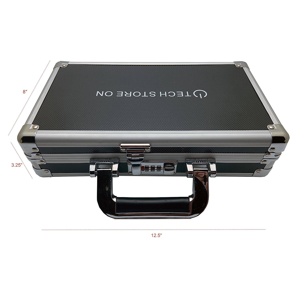 TECH STORE ON Flash USB Thumb Drive Holder Storage Organizer Case with Swivel Handle | Antistatic and Shockproof (aluminum, large, holds 48 USB slots)