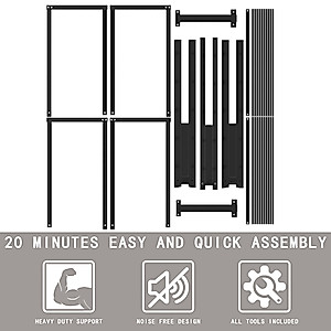 XINXINYAN 14 Inch Full Bed Frame, No Box Spring Needed, Heavy Duty Metal Platform Bed Frame Full Size, Strong Steel Slats Support, Noise Free, Easy Assembly, Black