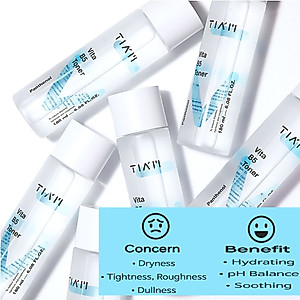 TIAM Vita B5 Toner, Deep Hydrating Toner Korean, Low pH Toner for Dry Sensitive Skin, Toner for Combination Skin, b5 Vitamin, Alcohol Free, Fragrance Free, 6.1 Fl Oz