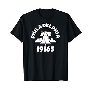 Philly Neighborhood 19165 Zip Code Philadelphia Liberty Bell T-Shirt
