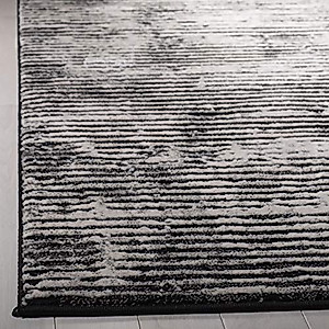 SAFAVIEH Lurex Collection Area Rug - 8' x 10', Black & Grey, Modern Abstract Design, Non-Shedding & Easy Care, Ideal for High Traffic Areas in Living Room, Bedroom (LUR188Z)