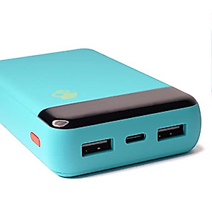 Skullcandy Stash Fat 2 10,000 mAh Fast Charging Power Bank / Small and Light travel friendly Portable Charger for iPhone, Android and Other USB Devices - 90s Vacation