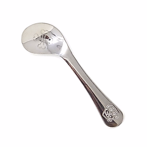 Honbay Stainless Steel Curved Exercise Spoon Self Feeding Spoon for Right Hand (Dog-Bone)