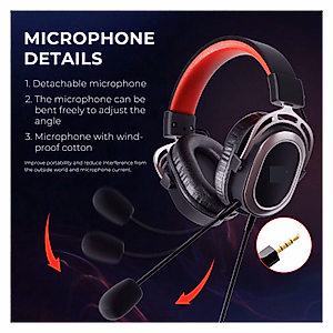 Compatible for HAVIT H2008d Wired Gaming Headset with 3.5mm Plug 50mm Drivers Surround Sound HD Mic Compatible for PS4 PS5 Xbox PC Laptop Gamer Headphone (Color : 3.5mm Plug)
