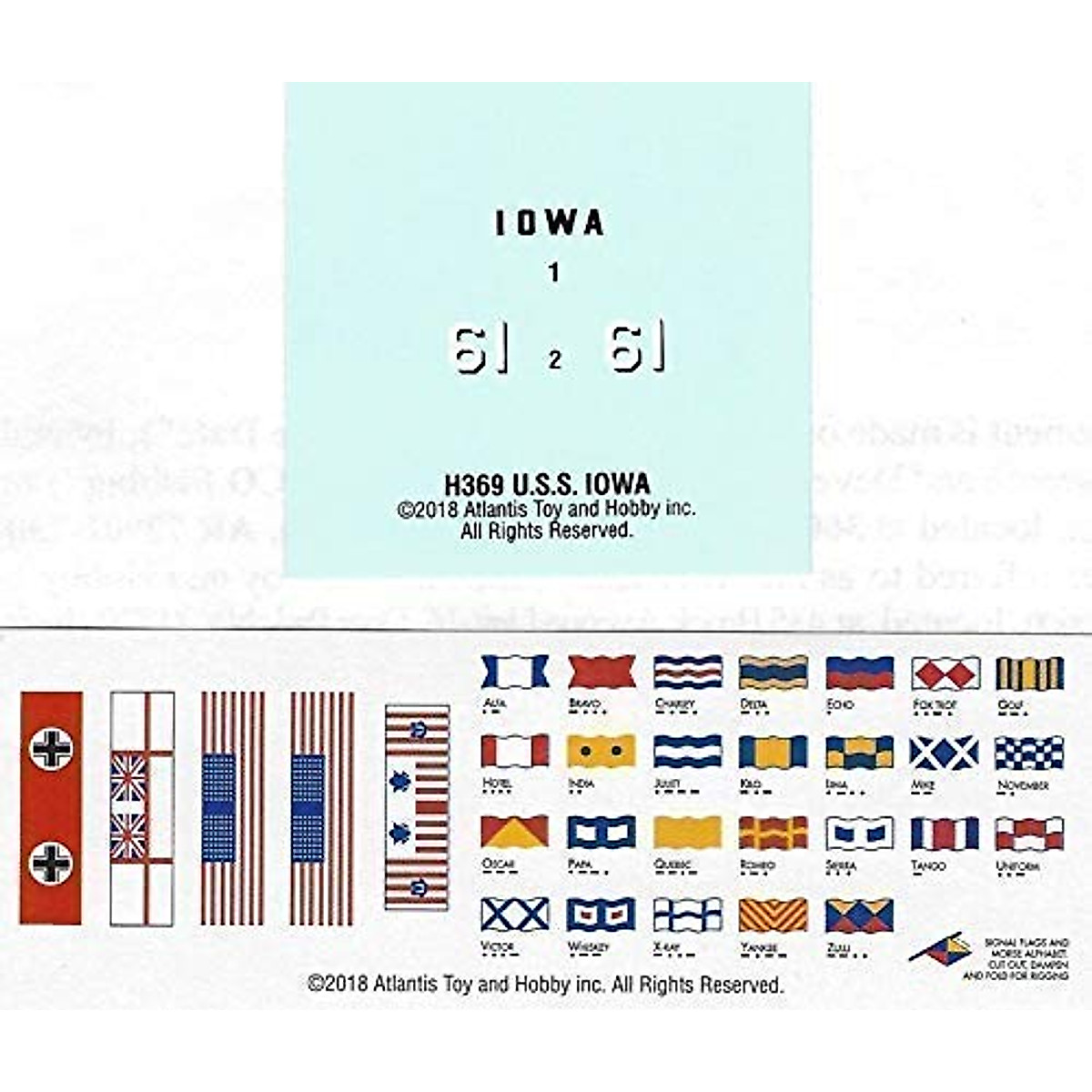 Atlantis USS Iowa Big Battleship Plastic Model Kit 1/535 Toy and Hobby