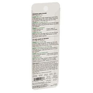 Physicians Formula Organic Wear All Natural Liquid Percision Eyeliner Black, Vegan, Smudge Resistant, Dermatologist Approved