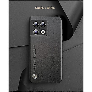 Puxssul for OnePlus 10 Pro 5G Case, Soft TPU Artificial Leather case,Extremely Light Ultra-Light Camera Protection Leather Cover Case for OnePlus 10 Pro 5G (Black)