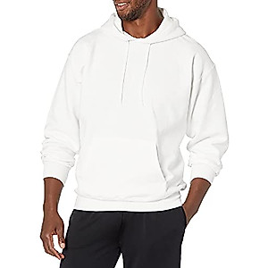 Hanes Men's Ultimate Cotton Heavyweight Pullover Hoodie Sweatshirt, White, Large