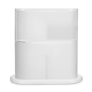 Polder 2-Tier Swivel Bath Storage with rotating caddy and dual-sided access for convenient storage