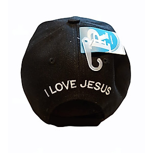 Black Duck Brand 3D Christ King of Kings Embroidered Jesus Christian Ball Cap (Black)