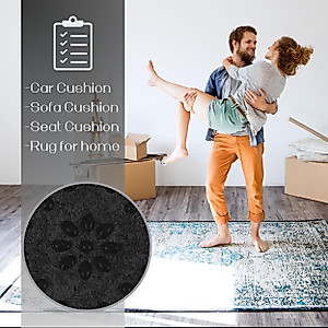 Pack of 2 Black Final Backing Cloth 72х40''– Black Vinyl Fabric Cloth Primary Tufting Cloth Backing Fabric Non Slip with Plum Blossom Pattern Tufting Fabric Rug Backing for Tufting Rug Making Supplies