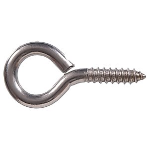 Hillman 4280 Diameter 1/4" Screw Eye (5" Overall Length | 9/16"-1/2" Eye Inner Diameter), 5-Pack
