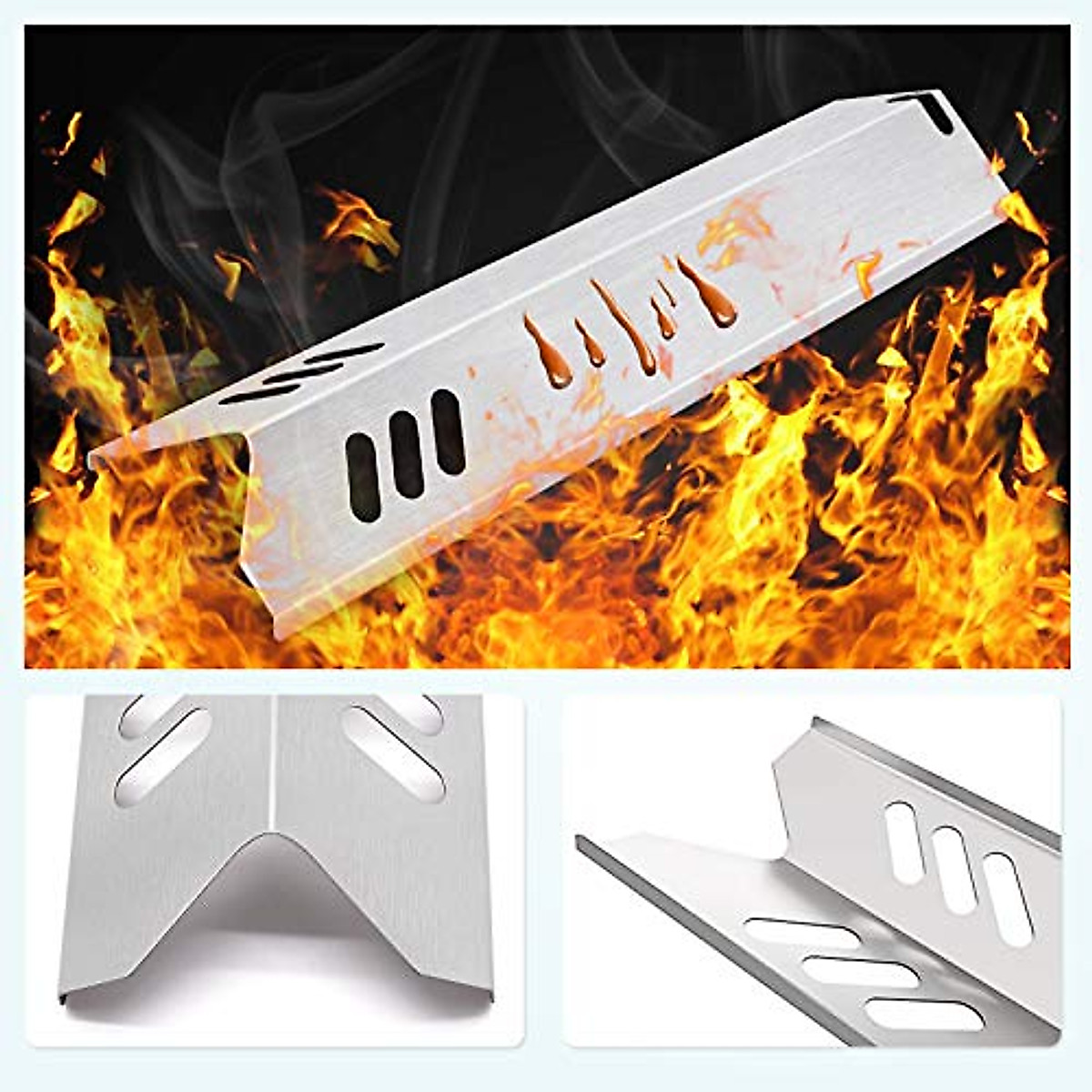 Criditpid Grill Parts Kits Compatible for Dyna-Glo DGF493BNP DGB494SPB, Backyard Grill BY13-101-001-12 BY14-101-001-02, BHG BH13-101-099-01 Grill, 15inch Dynaglo dgf493bnp Replacement Parts