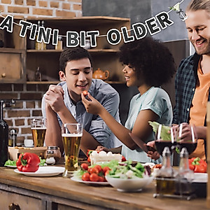 TaoBary A Tini Bit Older Banner Martini Themed Party Decorations Weenies and Tinis Party Bachelorette Party Bridal Shower Martini Trendy Birthday Party Green and Black Banner Party Garland, 2 Pcs