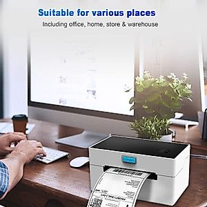 TEROW Printer 9220 Thermal Label Printer 4x6 Shipping Label Printer with 160mm/s High-Speed and Auto Label Detection for Amazon, UPS and Ebay, Support Multiple Systems(with a Label Holder)