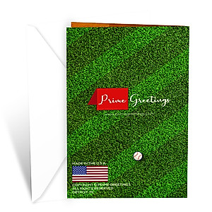 Prime Greetings Grandson Birthday Card, Made in America, Eco-Friendly, Thick Card Stock with Premium Envelope 5in x 7.75in, Packaged in Protective Mailer
