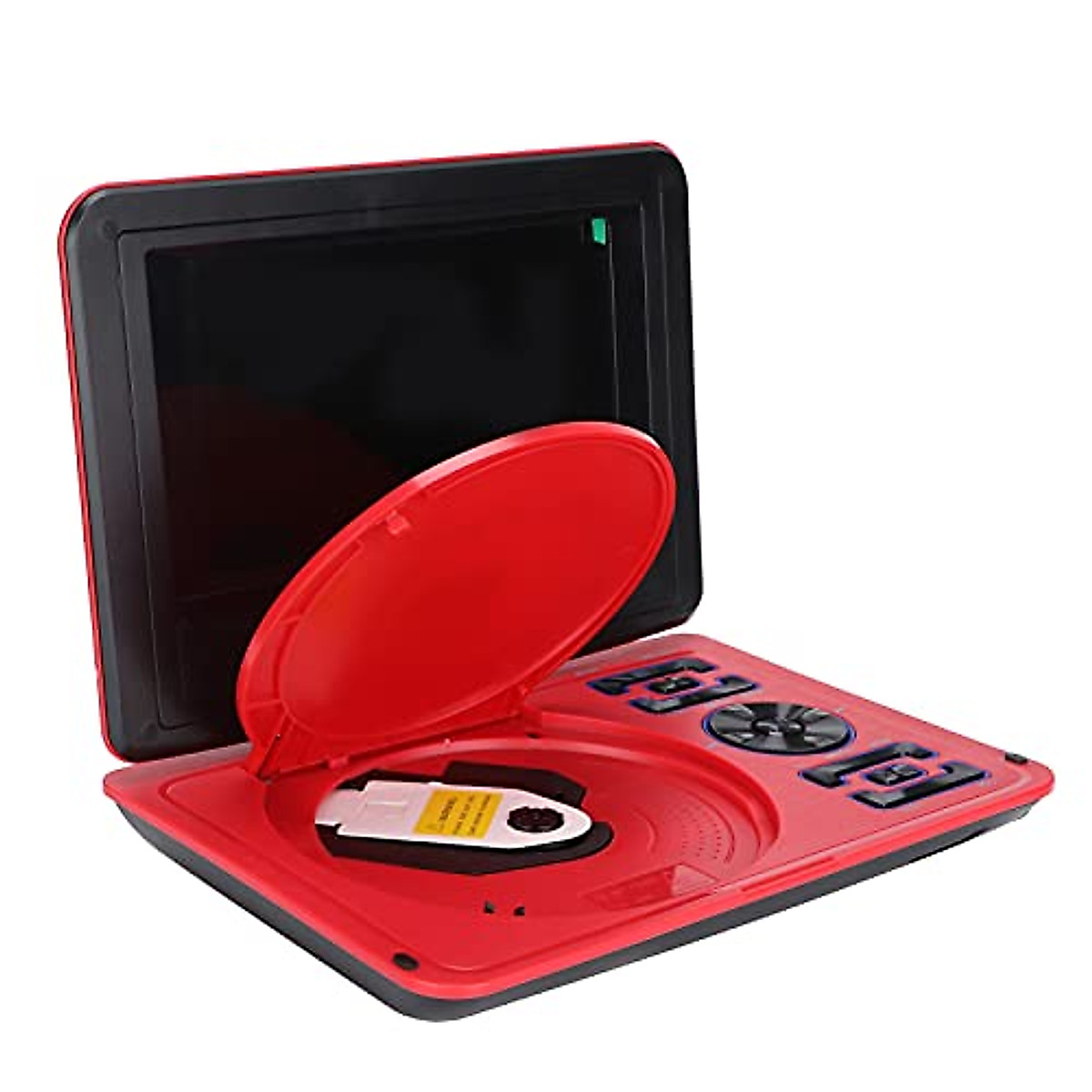6.8 Inch Portable DVD Player, Car TV Player Portable HD Children's DVD Player Multifunctional Convenient Mobile DVD Player for Car and Outdoor 110‑240V(red)