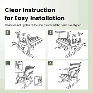 Giantex Wood Rocking Chair Outdoor - Outside Rocker with High Backrest, Wide Armrests, 330 Lbs Weight Capacity, Patio Rocking Chairs for Lawn, Backyard, Indoors, Deck, Garden, Porch Chair (2, Natural)