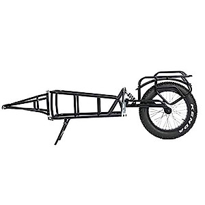 QuietKat 20QKCTSW Rear Cargo Trailer, Single Track FatTire Off Road, 14”x 24” Storage