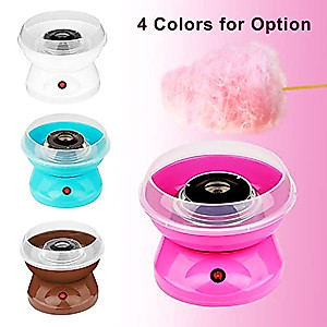 Cotton Candy Machine Desktop Cotton Candy Maker 450W Candy Floss Machine with Splash Prevention Bowl Sugar Scoop 10pcs Candy Sticks
