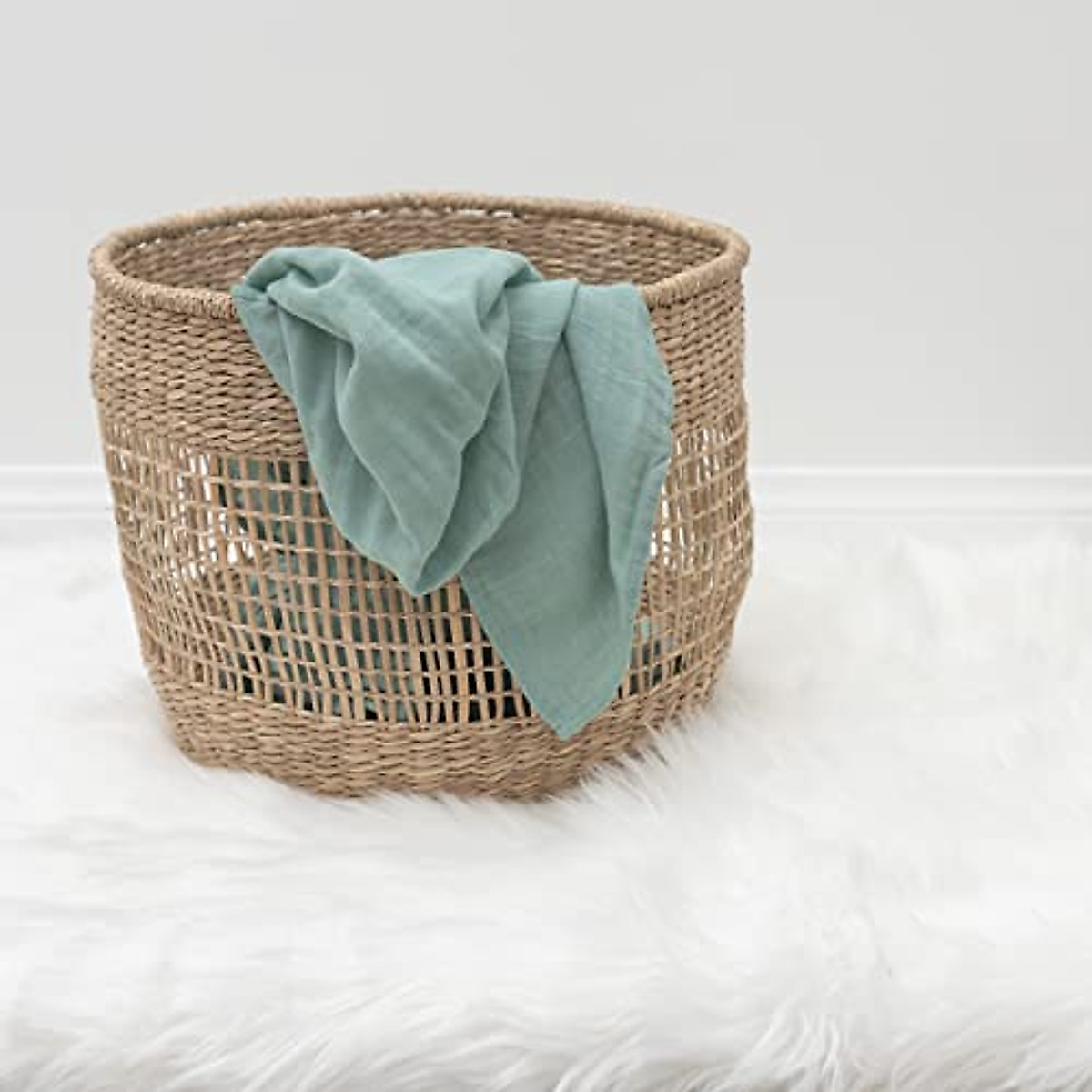 Pondering Pine Organic Muslin Swaddle Blanket - Baby Receiving Blankets Neutral - Boho Earth Tone Collection, 4 Pack, 47" x 47